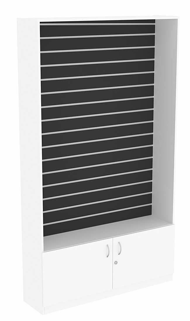 Витрина узкая сэсп с экономпанелью №1-1-300 (открытая), Белый