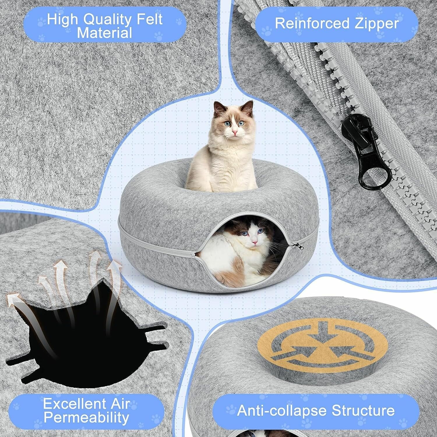 Тоннель для домашних животных "Cat Tunnel", многофункциональный, съёмный, 2 размера