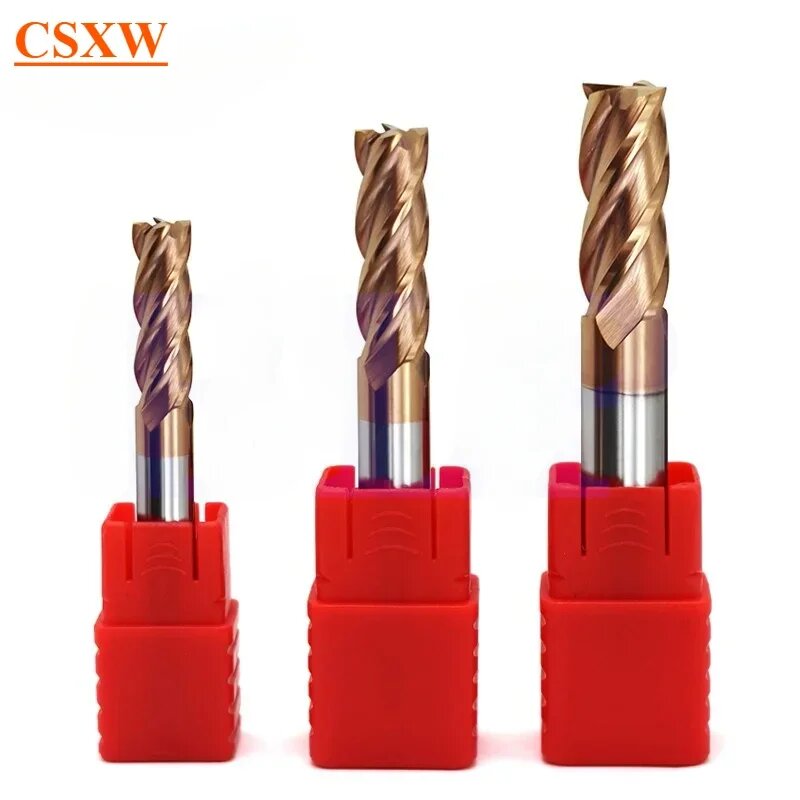 Фреза с покрытием из сплава, вольфрамовая сталь, станок с ЧПУ Hrc55, 4-зубая концевая фреза, комплект фрез, фрезерные станки 3.0x8x3Dx50, 1CPS