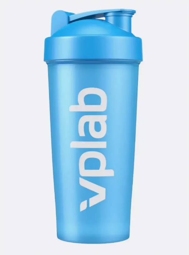 Шейкер Vplab со взбивающим шариком 700 мл голубой