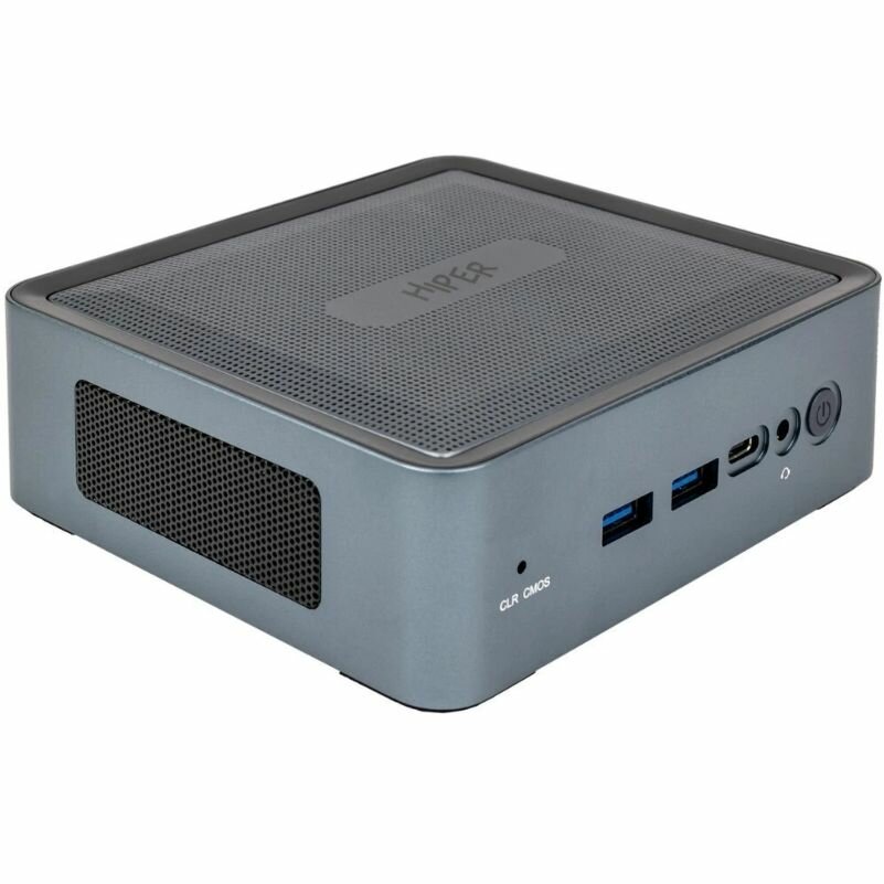 Мини-ПК HIPER Expertbox ED20 (I5124R8N1WPG) серый - Intel Core i5-1240P, ядра: 12 x 1,7 ГГц, 16 Гб DDR4, Intel Iris Xe Graphics, SSD 512 ГБ, Windows 11 Pro