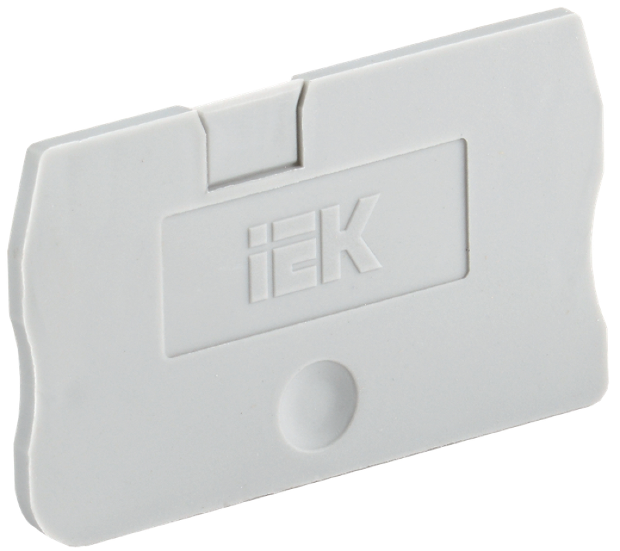 Заглушка для клеммной колодки IEK / ИЭК для КПИ 2в-1.5/2.5, пластиковая серая, толщиной 4мм / электрика