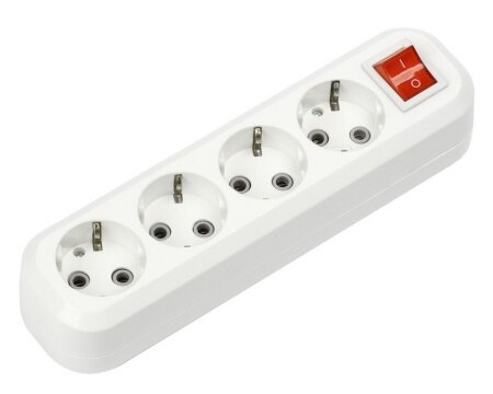 Колодка 4 гнезда 16А/3,5кВт c выкл. и заземлением Smartbuy SBE-16-4-00-ZS AE