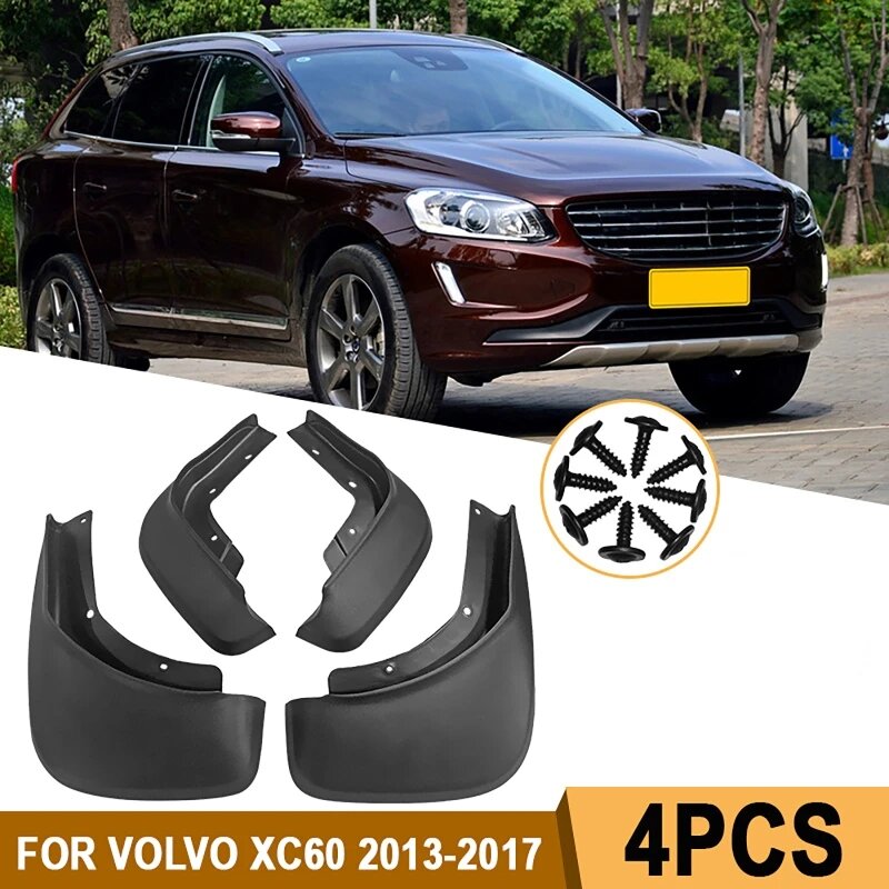 4 шт. автомобильные брызговики на передние и задние колеса для Volvo XC60 2013 2014 2015 2016 2017