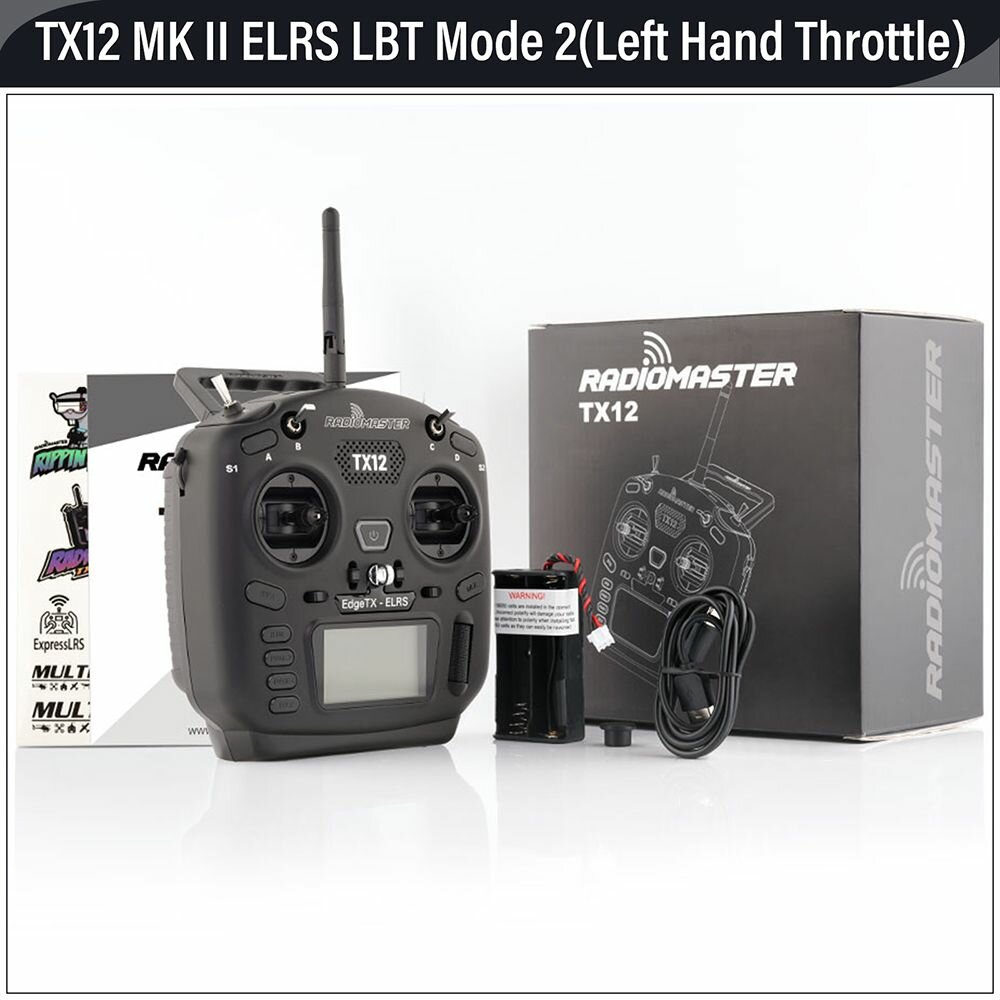 Радиоконтроллер TX12 MK II ELRS EdgeTX OpenTX 2,4 ГГц 16-канальный подвес для зала Цифровой передатчик радиоуправления