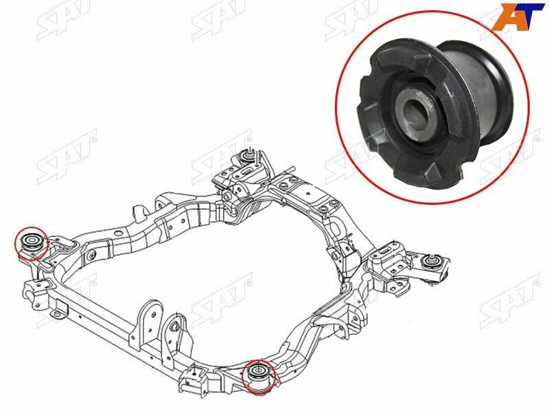 . SAT Сайлентблок подрамника передний CHEVROLET CAPTIVA /DAEWOO WINSTORM/OPEL ANTARA 07-