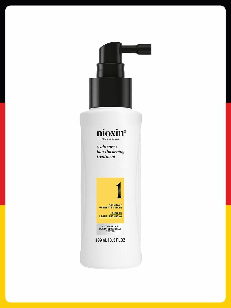 Несмываемое средство Nioxin System 1 Scalp + Hair Thickening, 100 мл