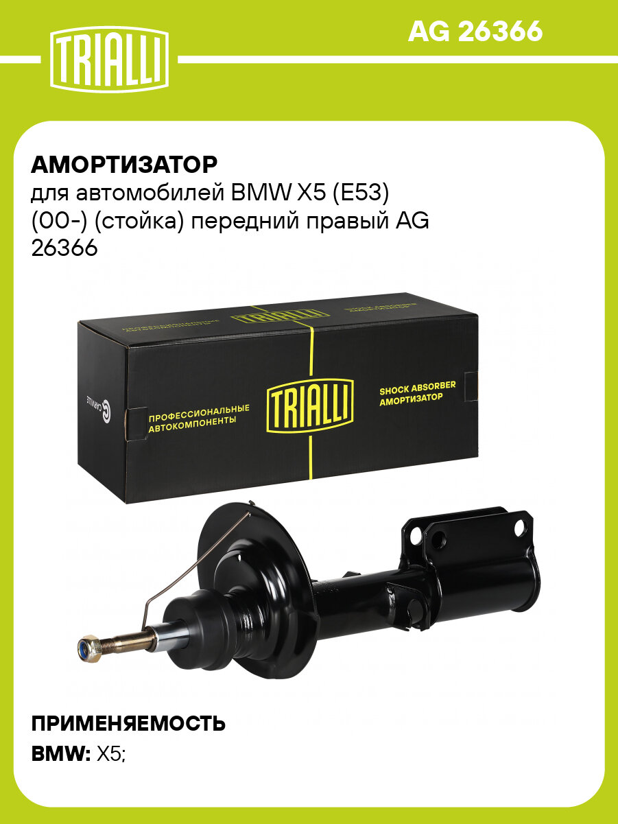 Амортизатор для BMW X5 (E53) (00-) (стойка) передний правый AG 26366