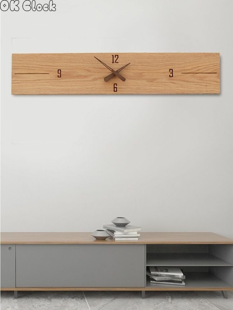 Квадратные настенные часы из массива дерева