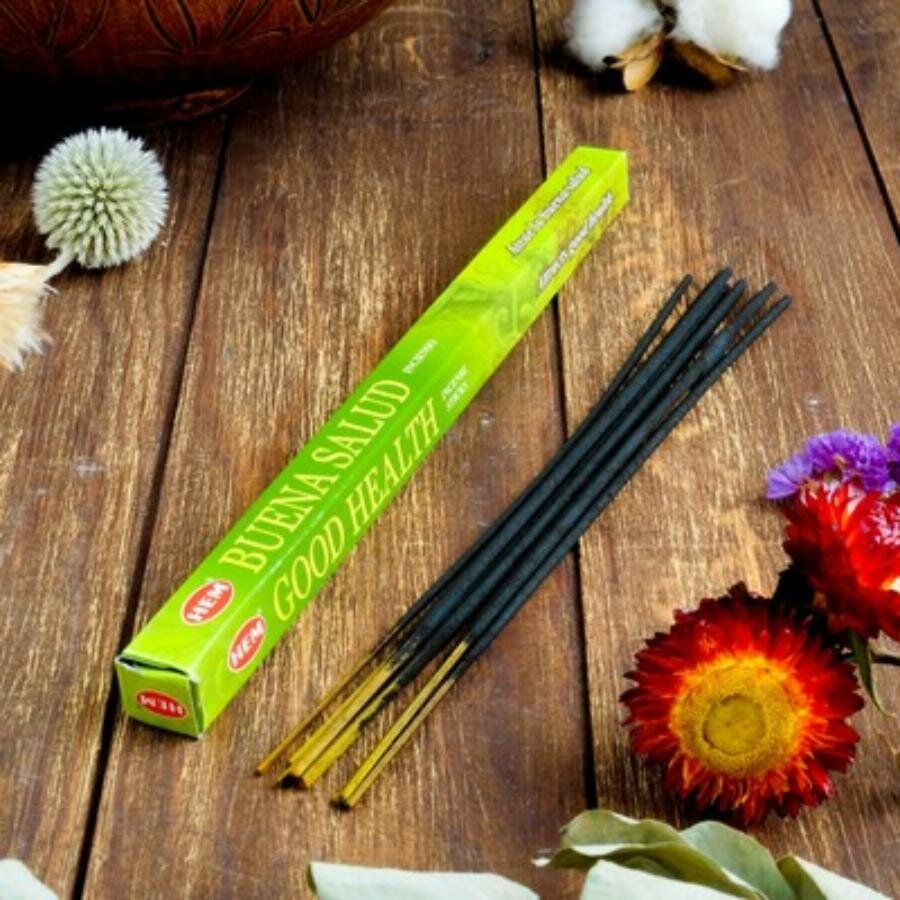 Hem Incense Sticks GOOD HEALTH (Благовония крепкое здоровье, Хем), уп. 8 палочек.