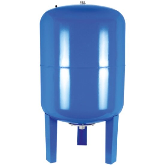 Ремоколор Гидроаккумулятор вертикальный с проходной мембраной синий, 100 л, 1" 67-1-624