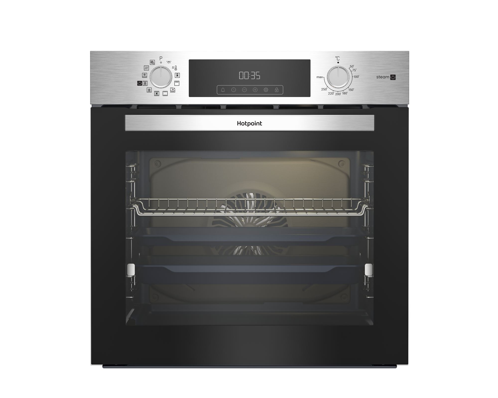 Электрический духовой шкаф Hotpoint HSTF 1231 JSAH IX, 72 л, нержавеющая сталь