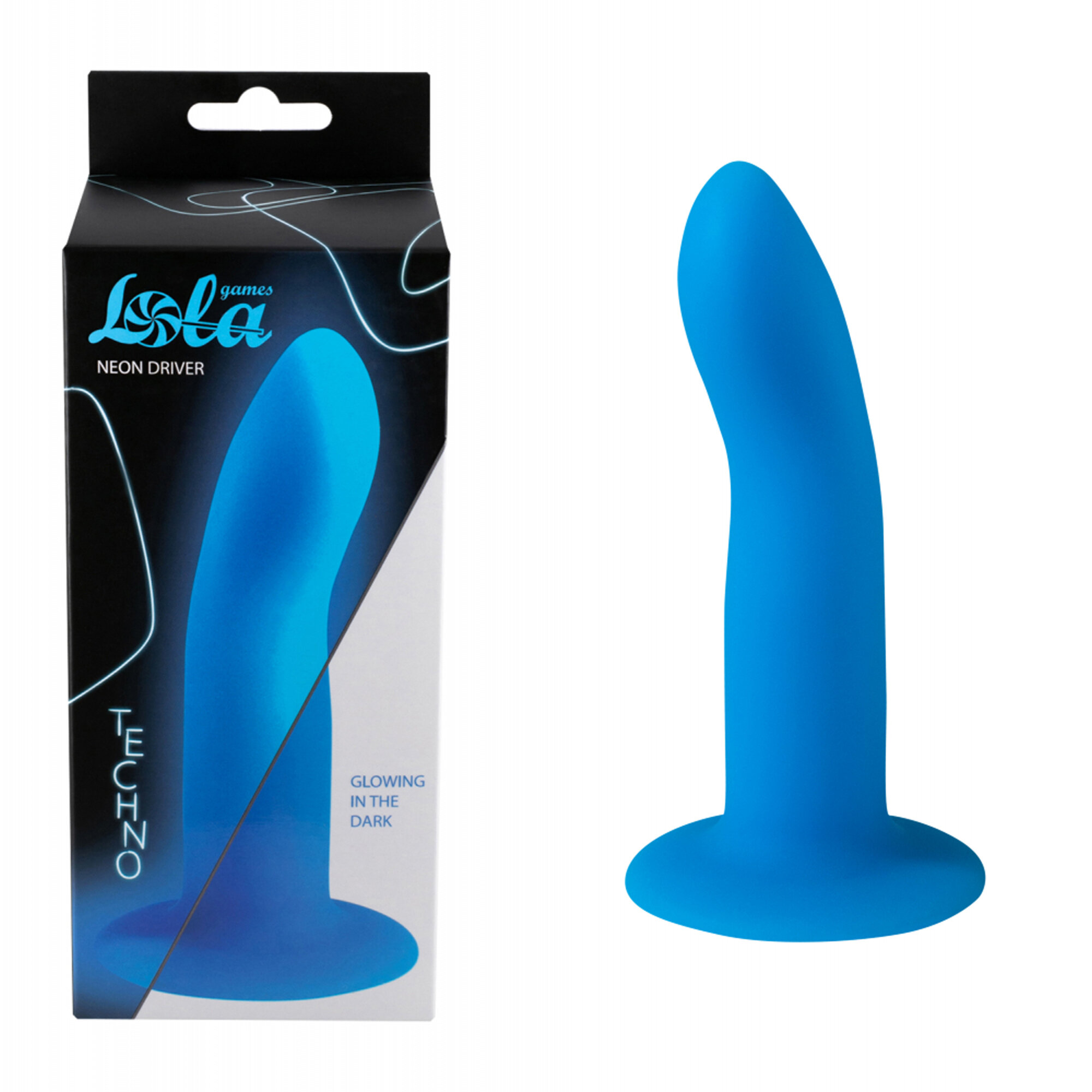 Светящийся в темноте дилдо Techno Neon Driver (13.3, Ø 2.8 см)