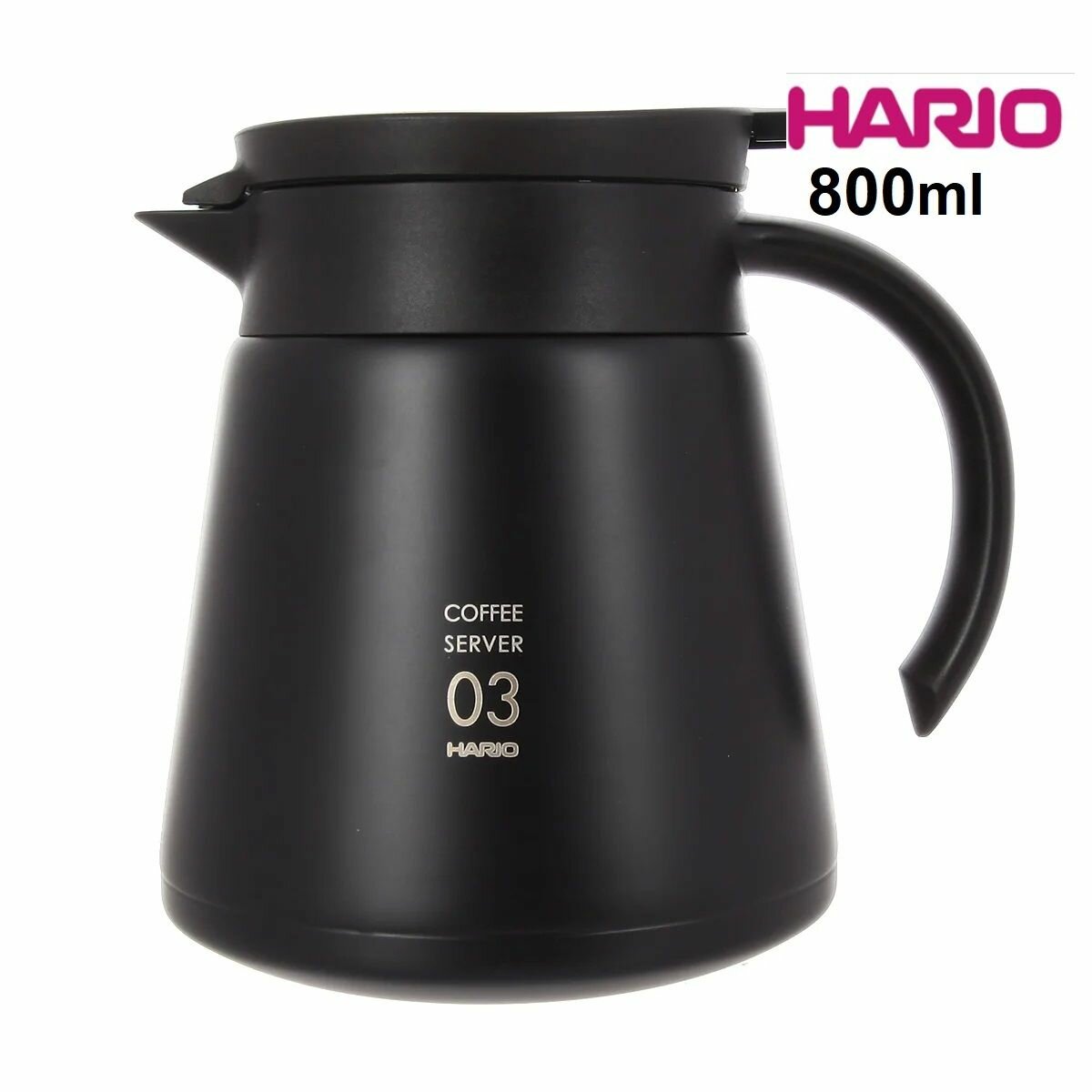 Сервер-термос, кофейник HARIO V60 VHS-80В 800 мл, стальной чёрный