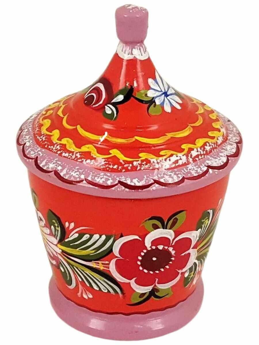 Шкатулка, Универсальная ёмкость, Поставок Лазурь малый-4, Городецкая роспись, ручная авторская работа