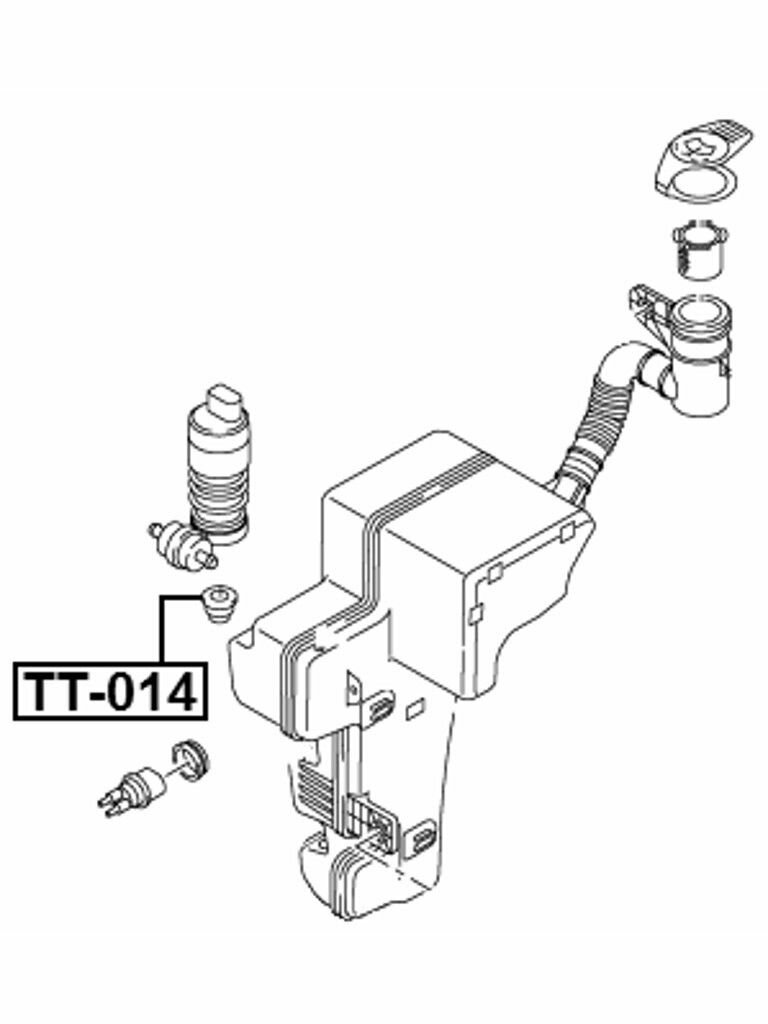 Кольцо уплотнительное мотора омывателя VOLKSWAGEN, AUDI, SKODA TT-014 FEBEST.