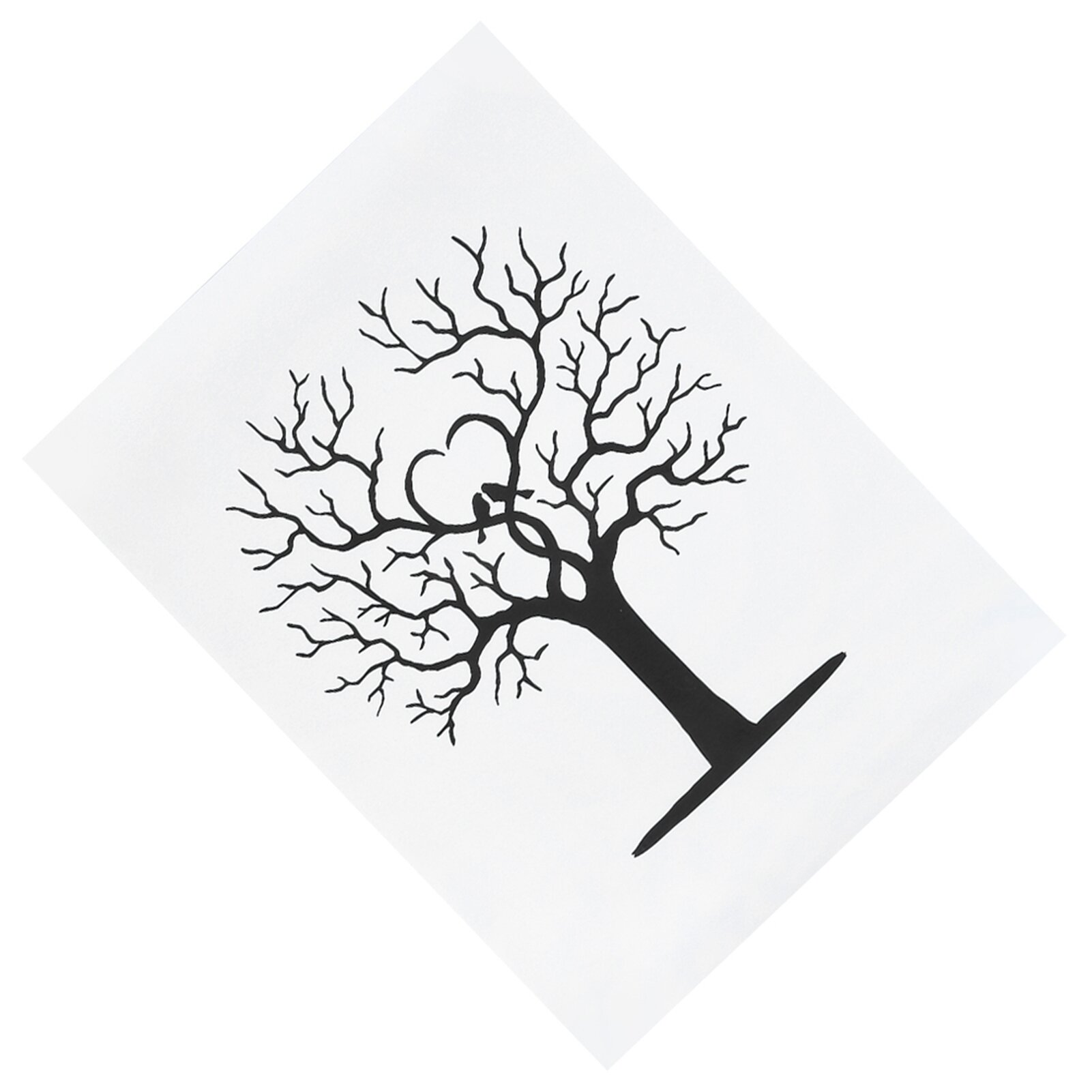 Дерево с отпечатками пальцев DIY Подпись гостя Знак в книге Отпечаток пальца на холсте Картина