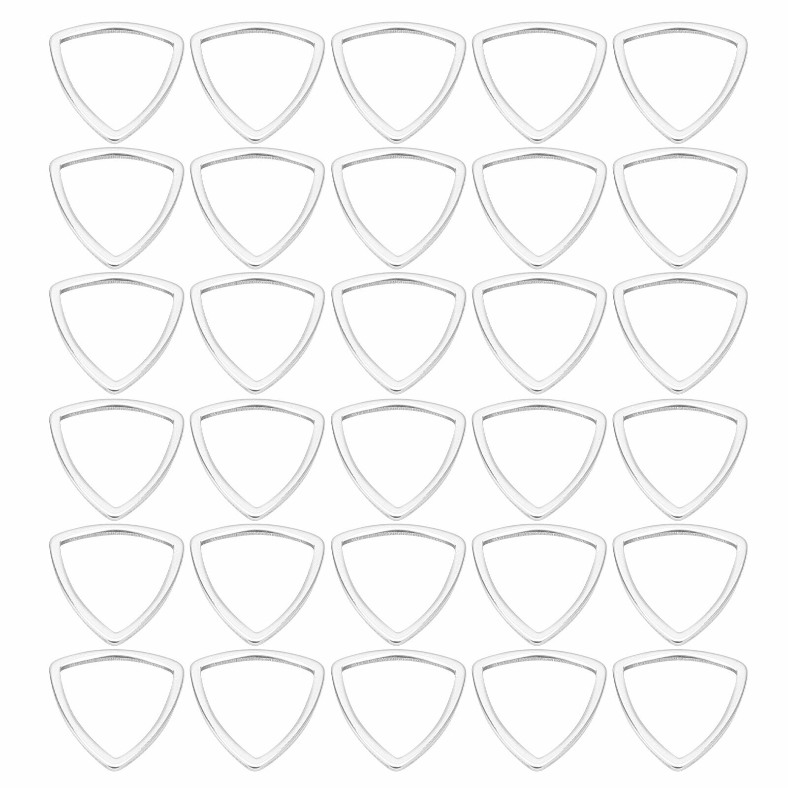 30 шт. подвесок из смолы с открытыми рамками, полые рамки, оправы из смолы, аксессуары для изготовления ювелирных изделий, треугольная форма S