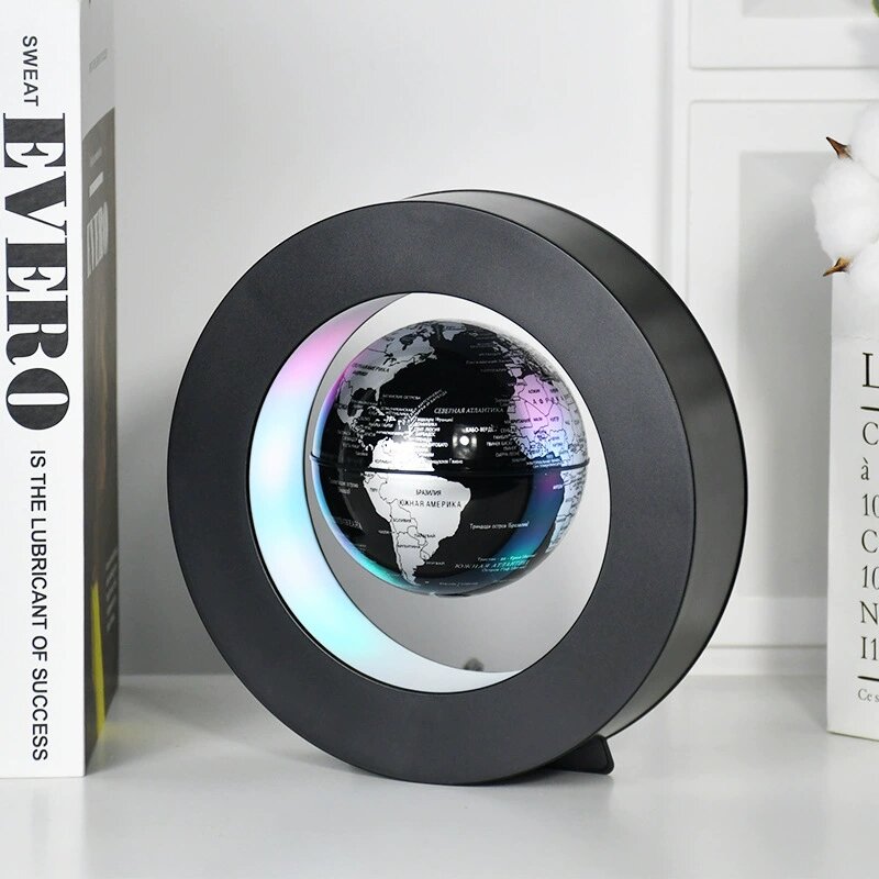 Магнитный левитирующий глобус с подсветкой, креативный подарок на выпускной, сувенир и декор для дома