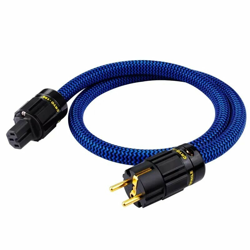 YYTCG Hi-Fi кабель питания G2 7N OCC темно-синий EU Plug, 1 м