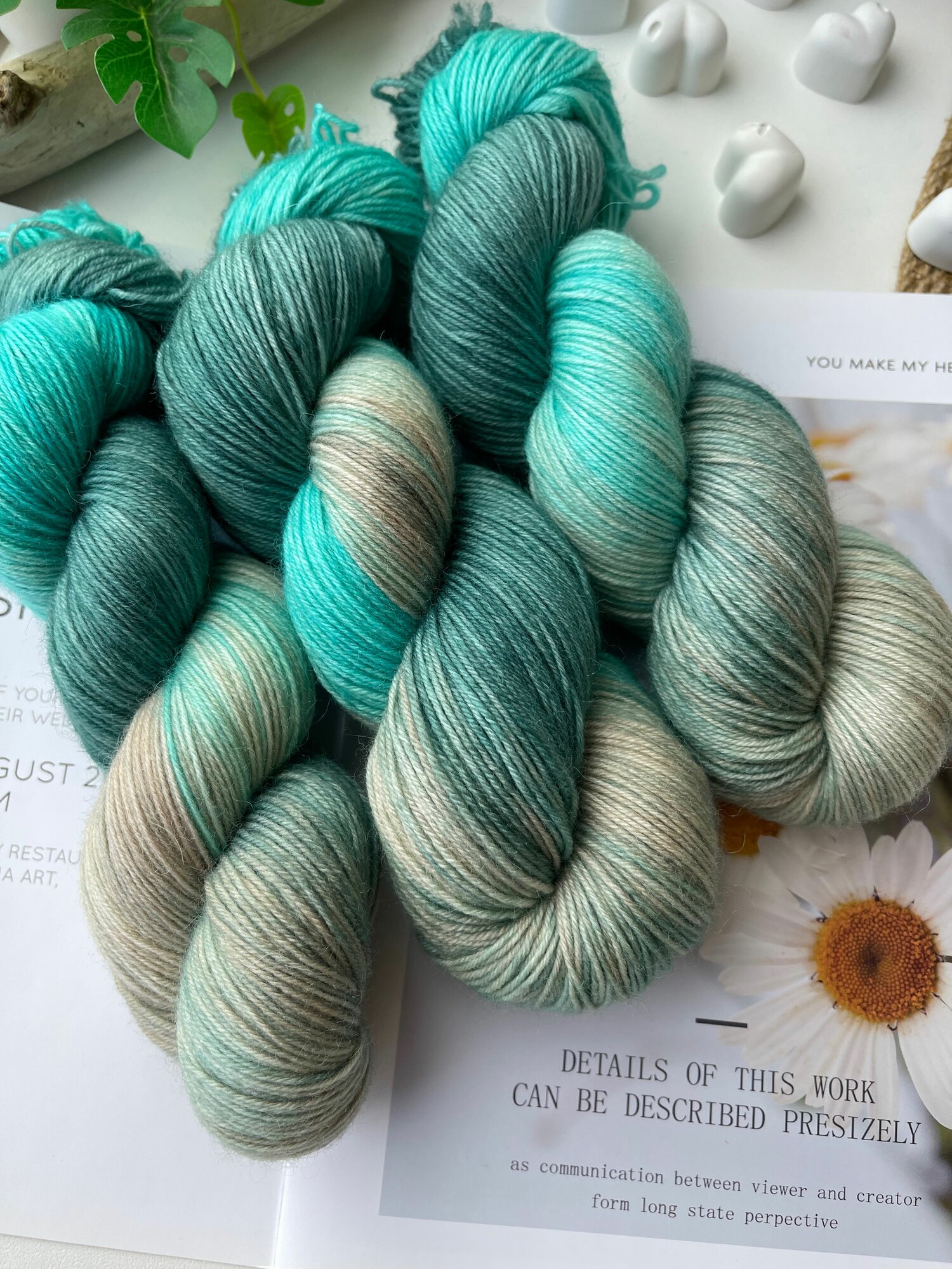 Носочная пряжа ручного крашения