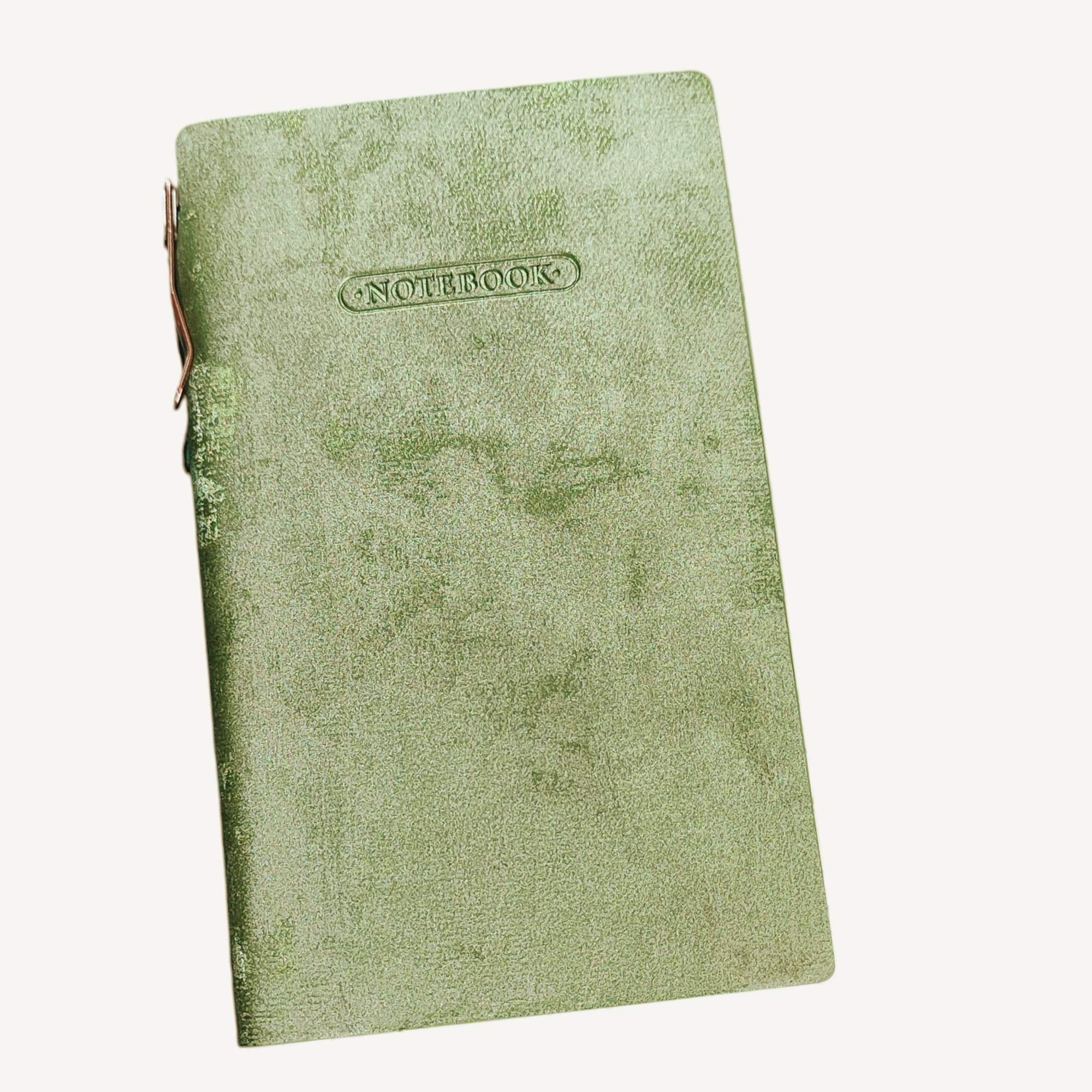 Блокнот Alingar "Велюр зеленый", A6+, 100 л, с ручкой, искусственная кожа 18см х 13см