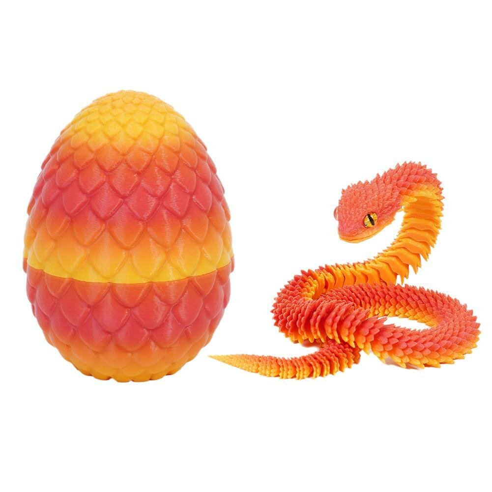 Змея символ года игрушка напечатана на 3D принтере