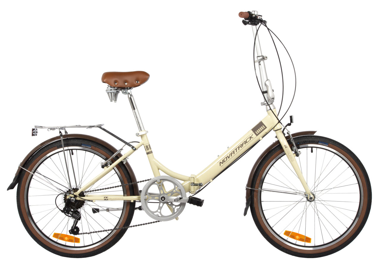 Складной велосипед Novatrack Aurora 20" (2024) 20 Бежевый (145-175 см)