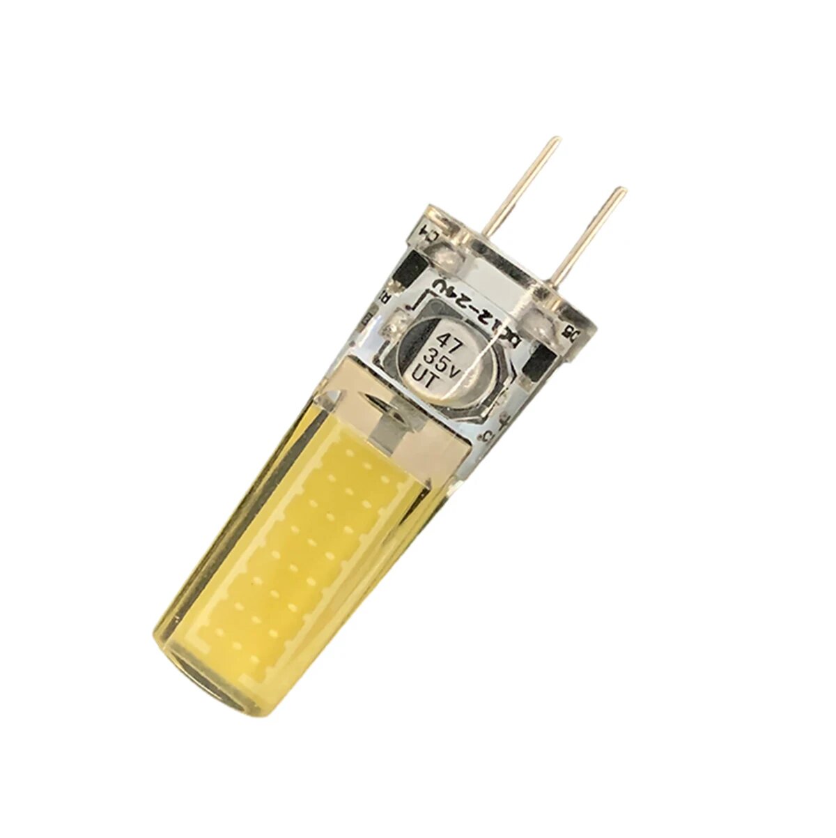Светодиодная лампа G4 10Вт силиконовая 12В Желтый, GY6.35, Cold White