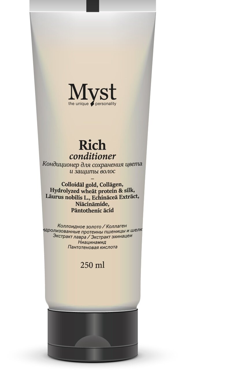 Кондиционер MYST сохранение цвета и защита волос профессиональный, 250мл