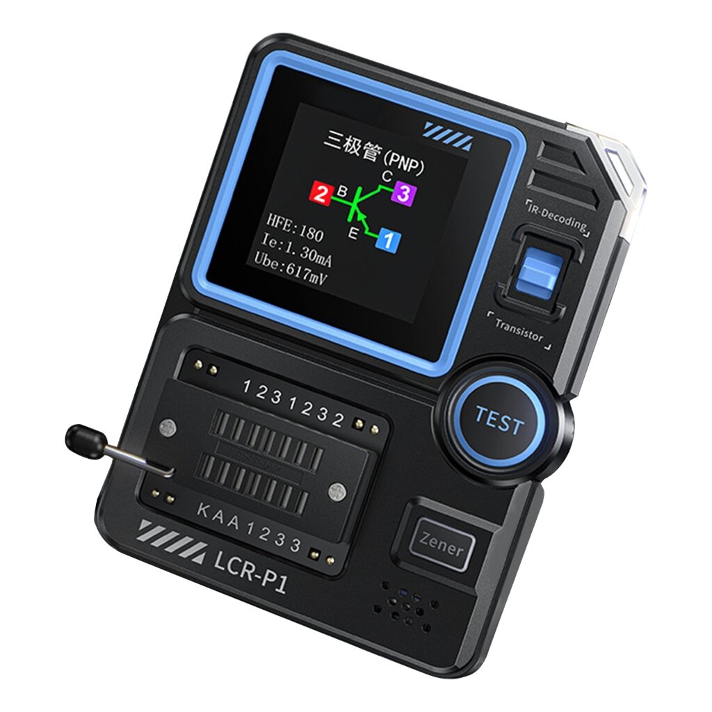 Тестер транзисторных конденсаторов Мультиметр Диод Триод Емкость Сопротивление Аккумулятор Тестер MOSFET Многофункциональный измеритель