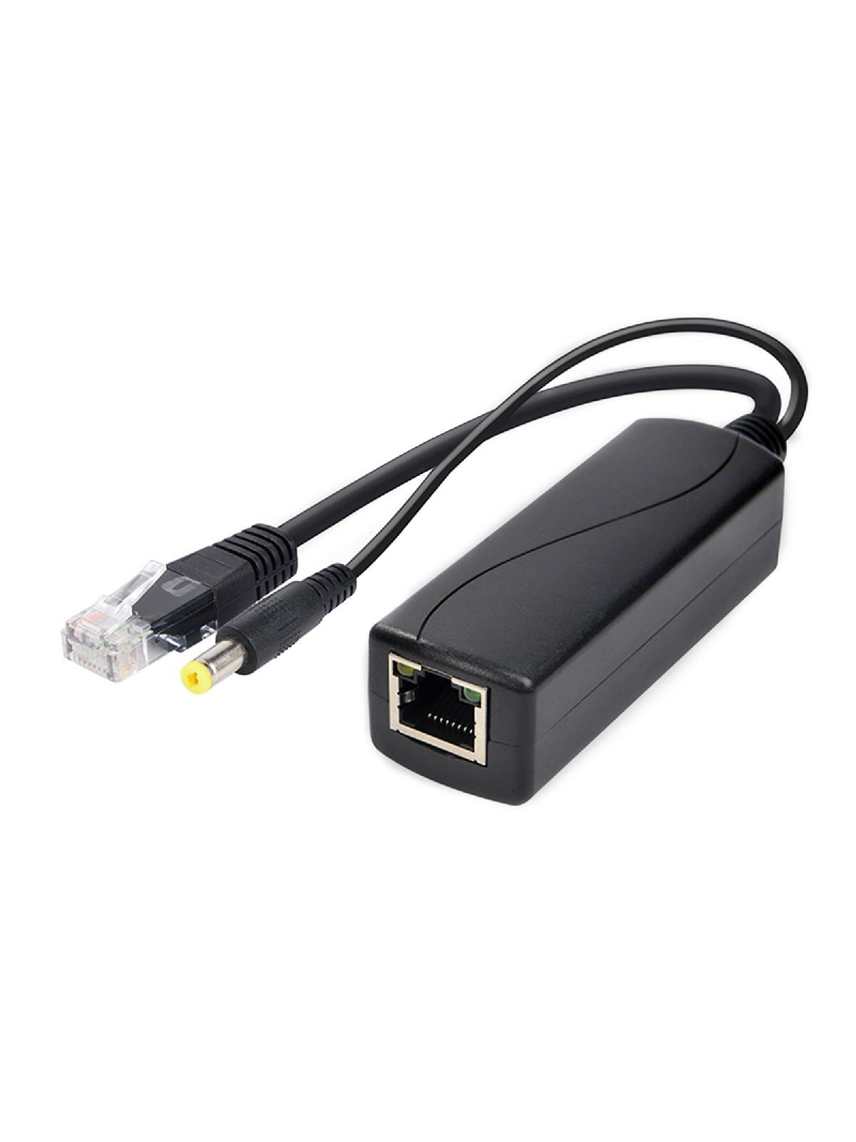 Power Over Ethernet Splitter 10/100Mpbs RJ45 DC5.5x2.1mm Support IEEE802.3at (15.4W ) PoE Splitter