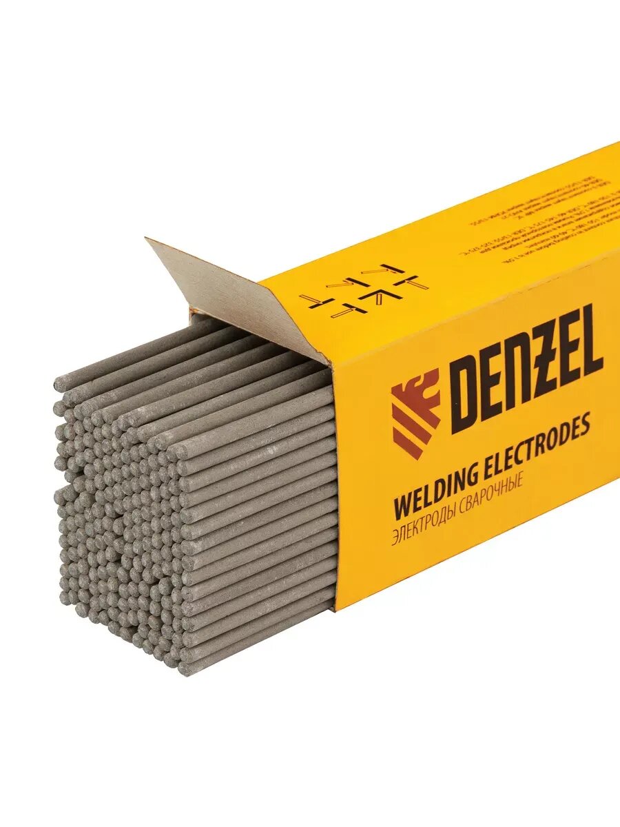 Электроды DER-13/55, 3мм, основн. покрытие, 5кг DENZEL 97518