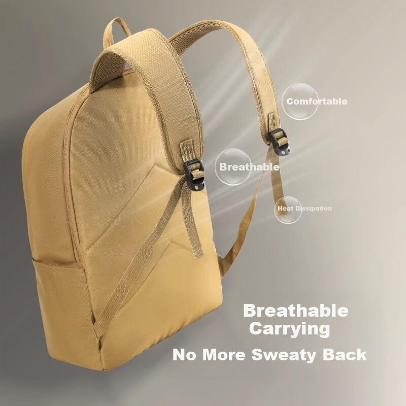 Рюкзак CAMEL, Casual Sports Commuting Double Shoulder Bag Lightweight Trav, для путешествий, для активного отдыха, городской, повседневный, школьный, лёгкий, песочный