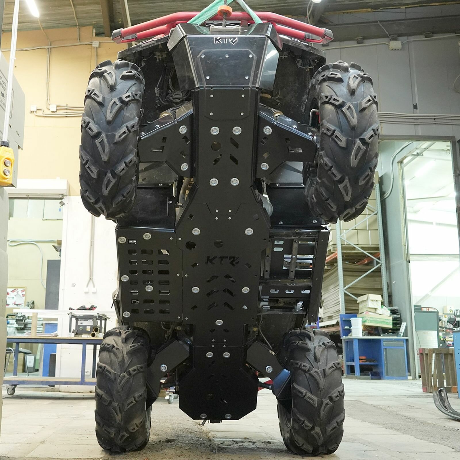 Комплект защита днища и подножки пластик для квадроцикла Aodes Pathcross 650/800/1000 Max 2022-2024/Аодес