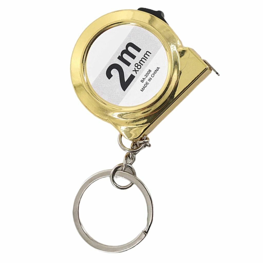 Карманная 2M выдвижная рулетка на брелоке аксессуар для дома повседневного использования, Золото