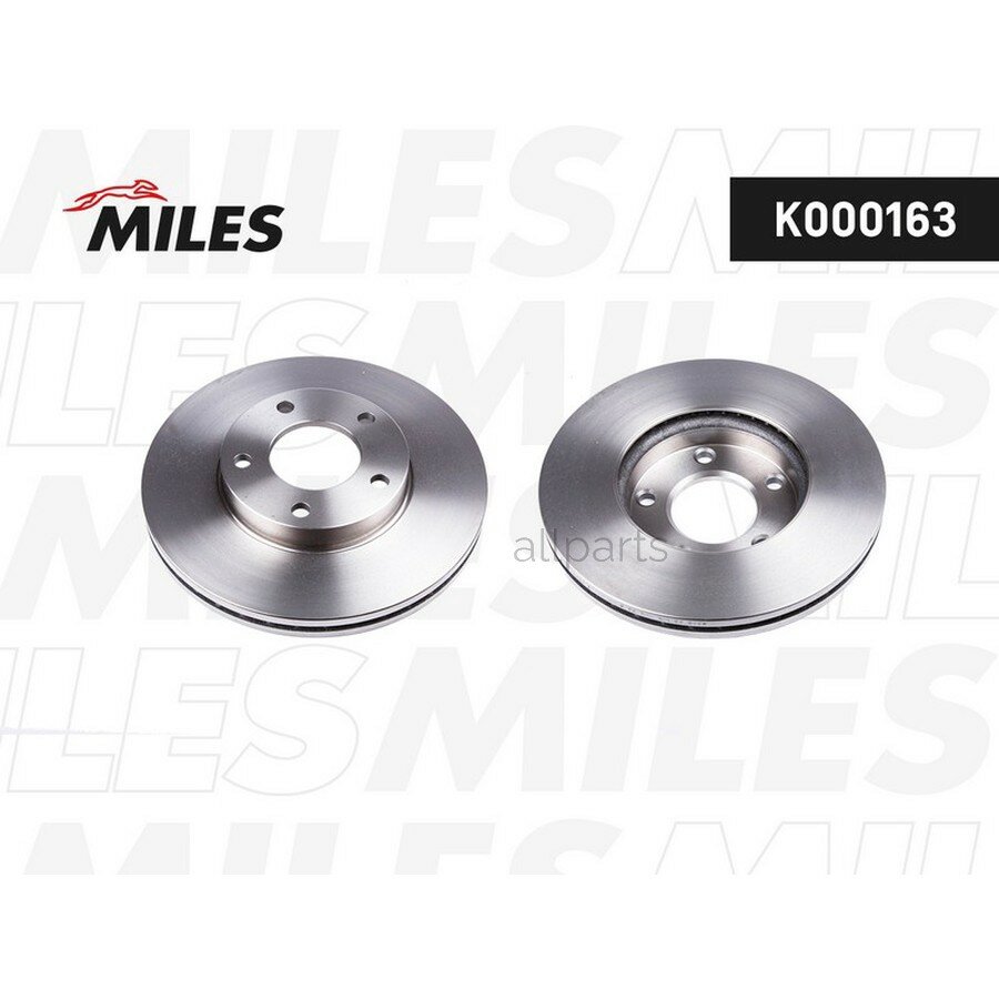 MILES K000163 Диск тормозной MAZDA 3 1.4/1.6 03-/MAZDA 5 15 1.8/2.0/2.0D 03- пер. вент.