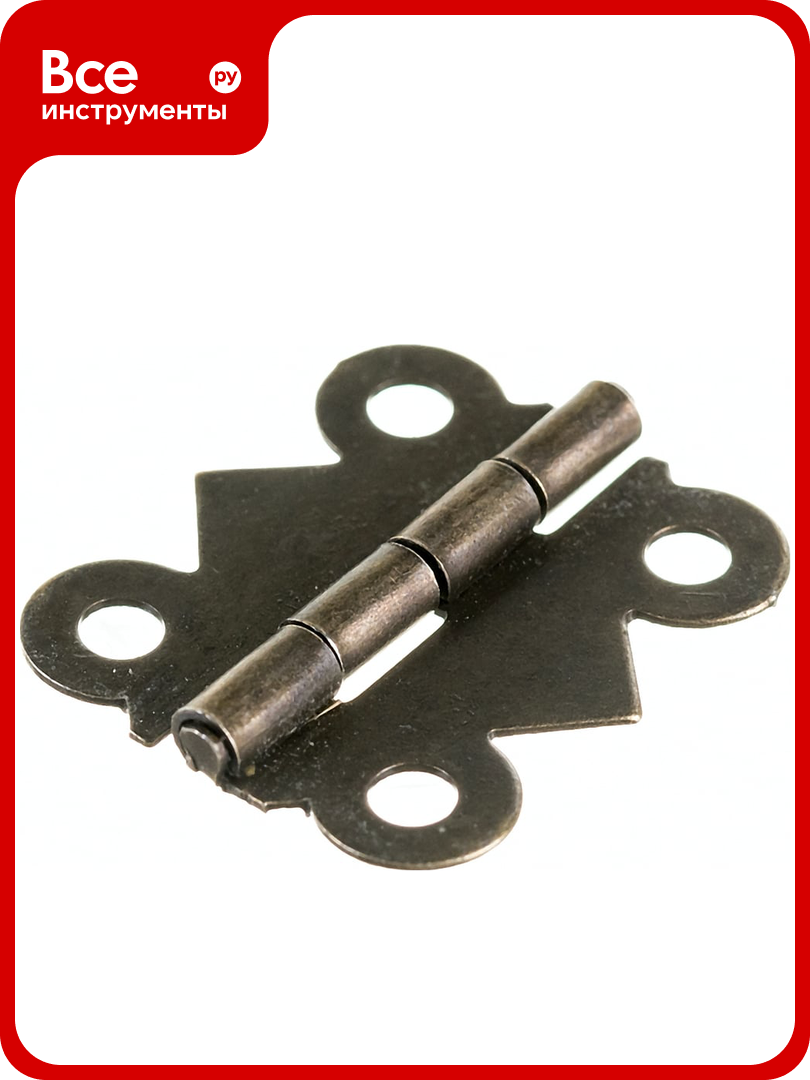 Карточная петля Левша фигурная, 15x20 мм, 2 шт, бронза У8-3919. СБ