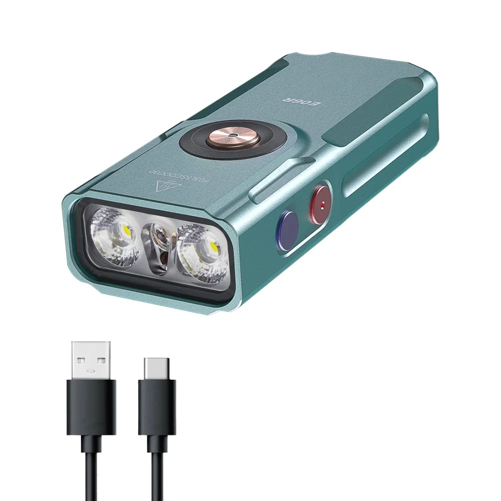 Светодиодный перезаряжаемый фонарик, 700 люмен, несколько режимов, задний магнитный, EDC glare mini keychain lantern