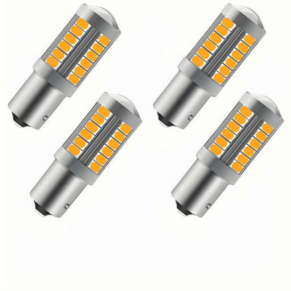 Шт. янтарных светодиодных ламп 1156 BAU15S PY21W 5630 33SMD, 900 лм, суперяркие лампы для передних и задних указателей поворота, 12–30 В, 3,6 Вт