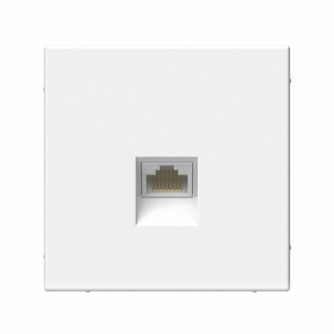 Розетка 1 СП комп. RJ45 кат.6а механизм SE ArtGallery белый