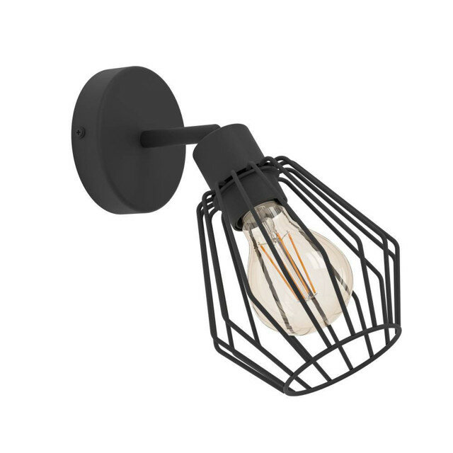 EGLO Tarbes настенный светильник E27 сталь черный 1x12Вт для современного интерьера