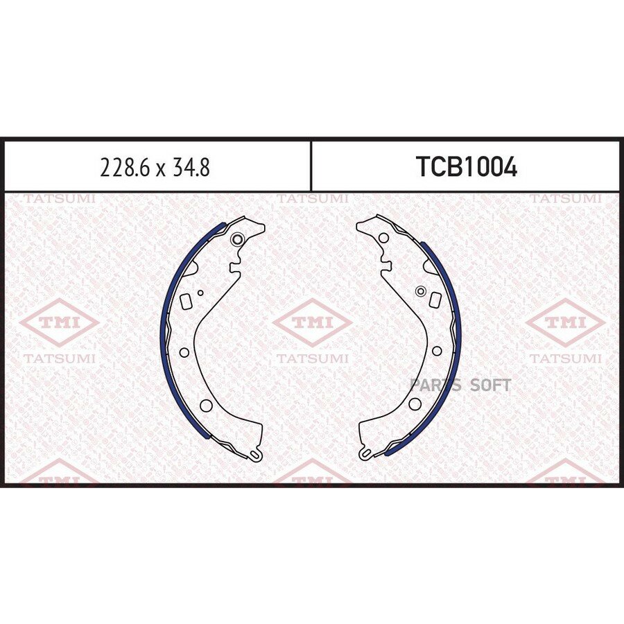 TATSUMI Колодки тормозные барабанные