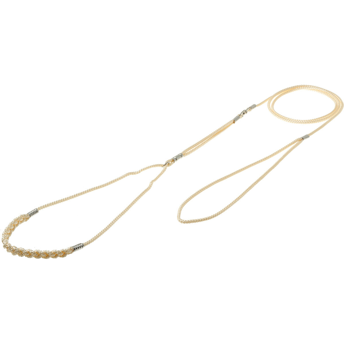 Ринговка для собак и кошек, с расширителем, обхват до 60 см, ширина 2,5 мм, длина 120 см, светло-бежевая, ZooOne