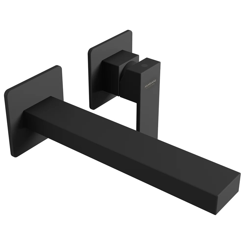 Смеситель для раковины Mariani Rebel B14565REP встраиваемый, скрытого монтажа, черный, матовый, кран для ванной в раковину, из латуни, рычажный, с керамическим картриджем, с функцией экономии расхода