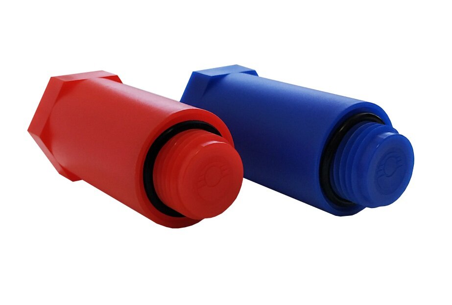 Сантех VALFEX yабор цветных удлиненных заглушек 1/2 компл. 2 шт. синий красный 10192020