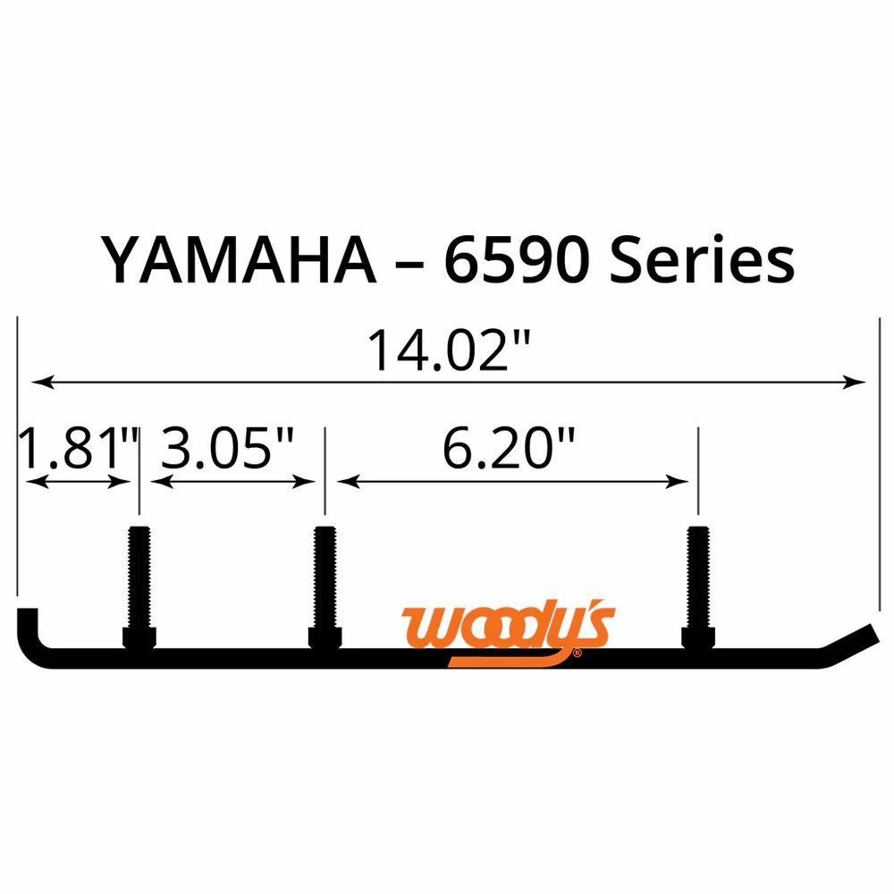 Коньки для снегохода Yamaha Nitro / 8HR-F3731-00-00 / SMA-F3731-30-03 / EYV3-6590 / WYV-6590 4" карбидовый кант