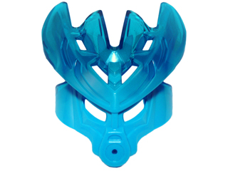 Bionicle Mask Protector with Marbled Trans-Dark Blue Pattern (Protector Mask of Water), 19149pb01 Dark Azure U