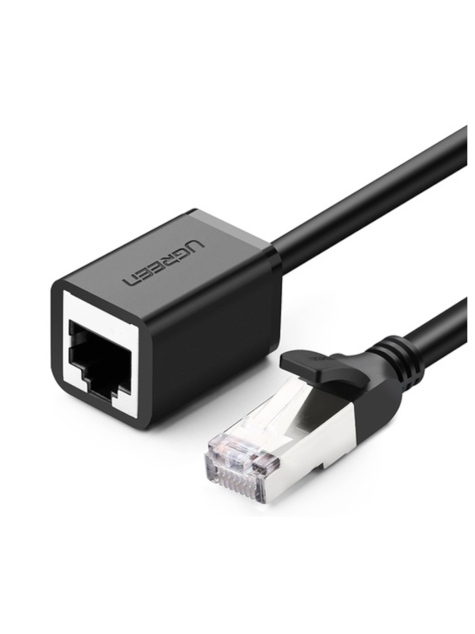 Кабель-удлинитель UGREEN NW112 11281_ Cat 6 F/UTP Ethernet RJ45 Extension Male/Female Patch Cords, 2м, черный