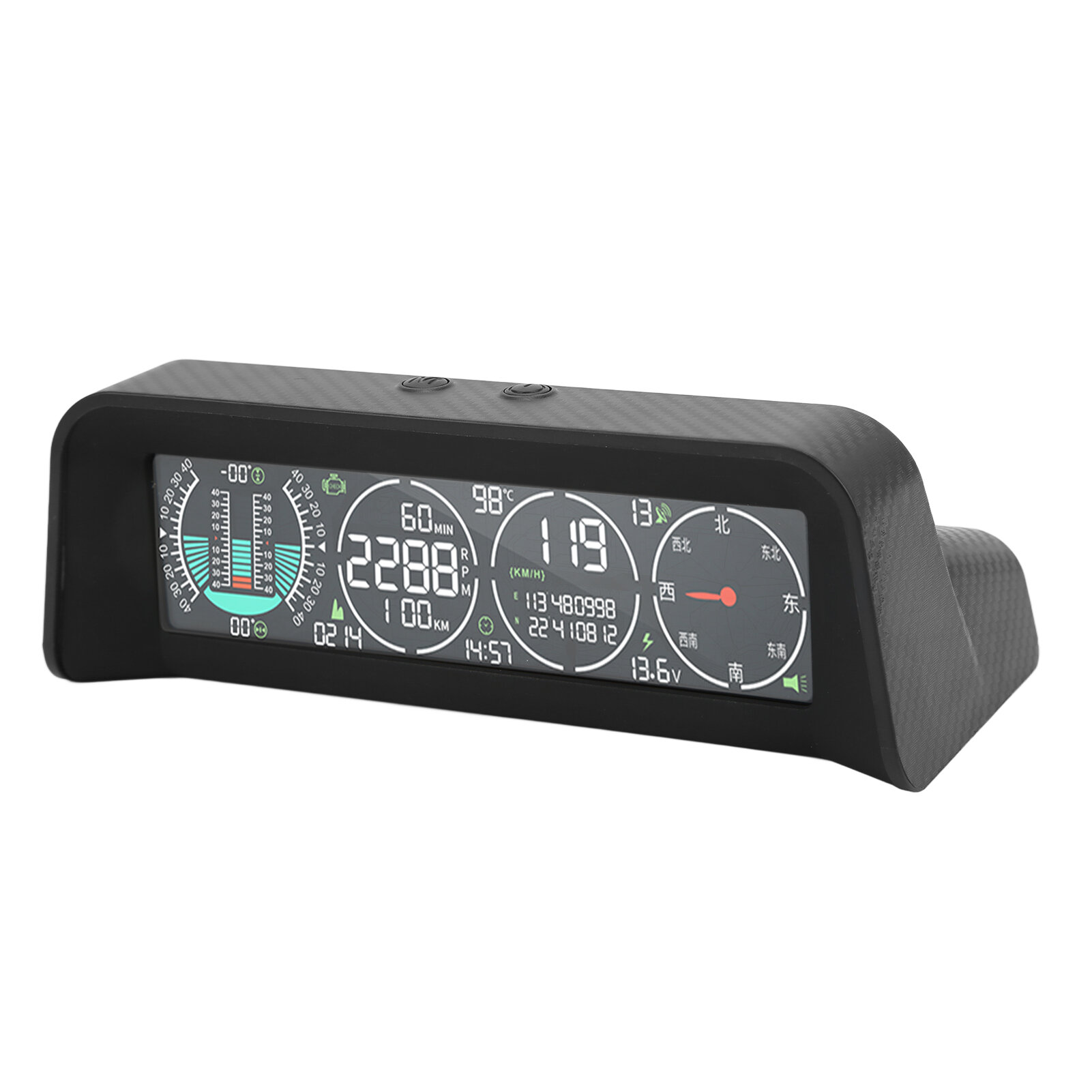 Умный GPS OBD HUD дисплей с двумя каналами и регулировкой яркости экрана